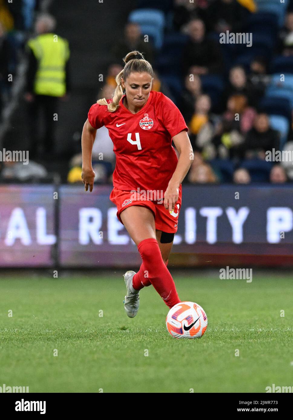 Shelina Zadorsky of the Canadian Women's Soccer team in action during ...