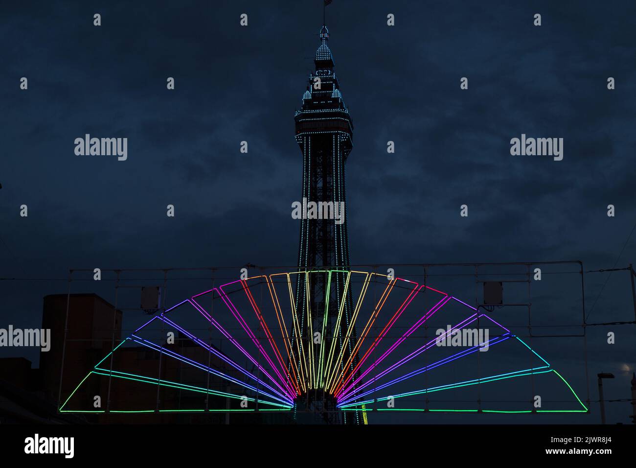 Blackpool Illuminations promenade seafront England Stock Photo - Alamy