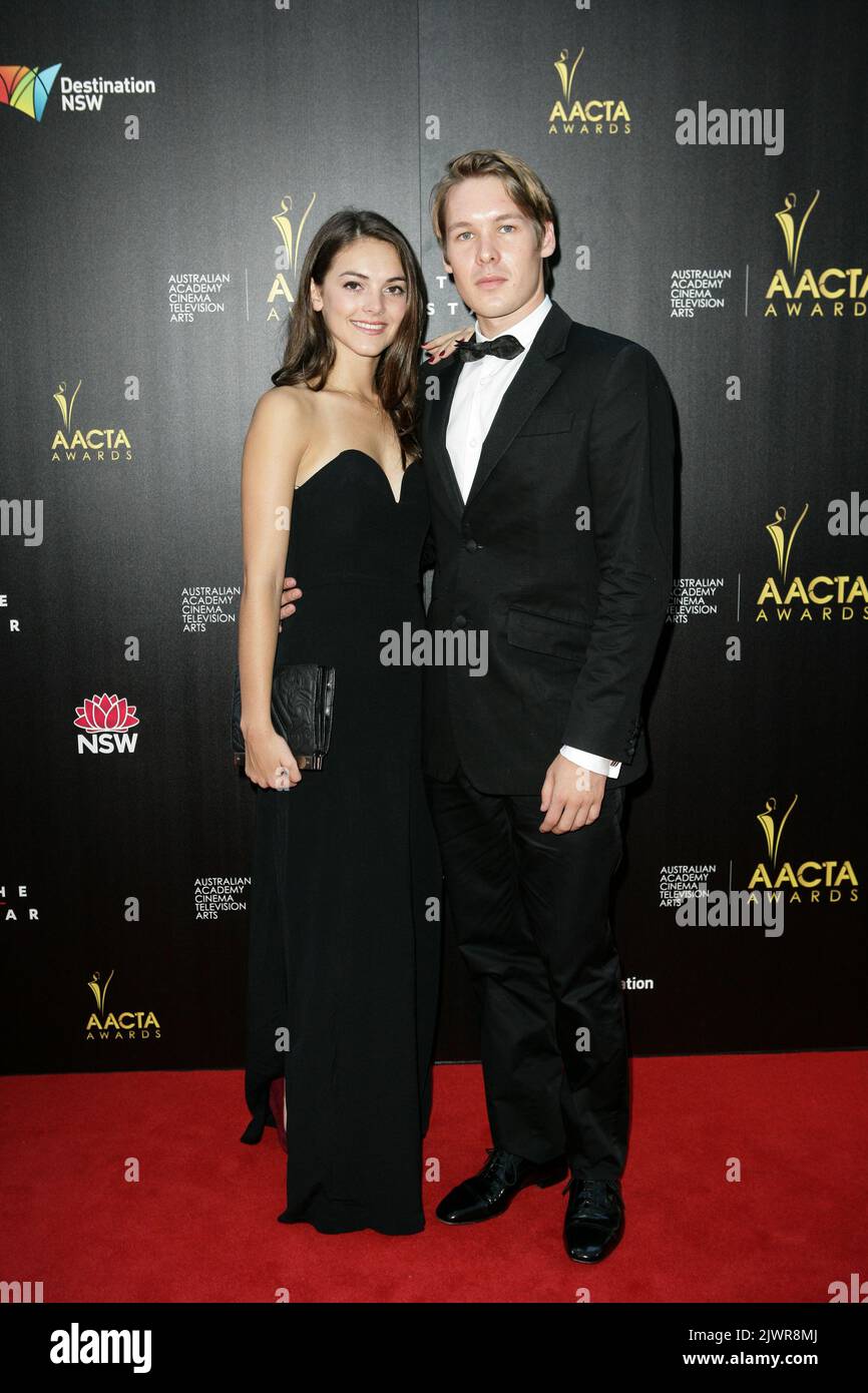 Alex Williams and guest arrive at the AACTA (Australian Academy Cinema ...