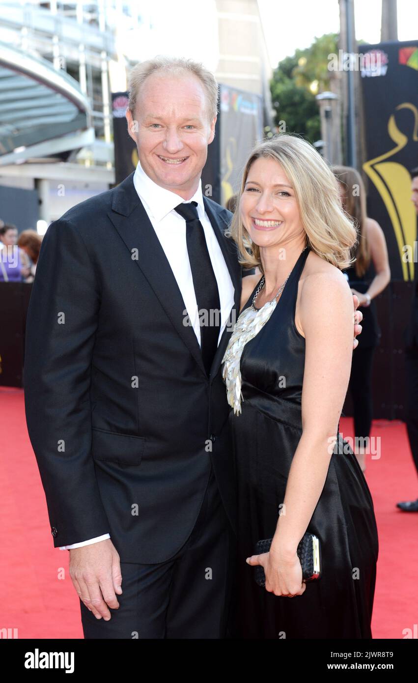 Australian actor Rob Carlton and Adrienne Ferreira at the AACTA ...