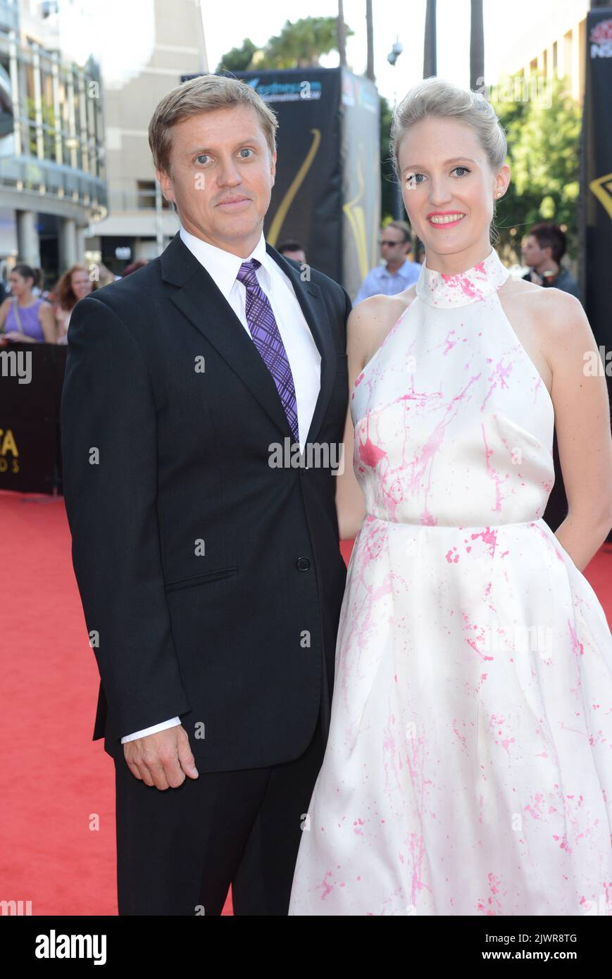 Australian actor Dan Wyllie and wife at the AACTA (Australian Academy ...