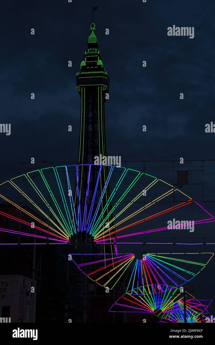Blackpool Illuminations promenade seafront England Stock Photo - Alamy
