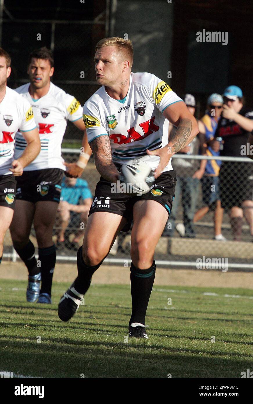 Blake Austin in action during the NRL pre-season match between Penrith ...