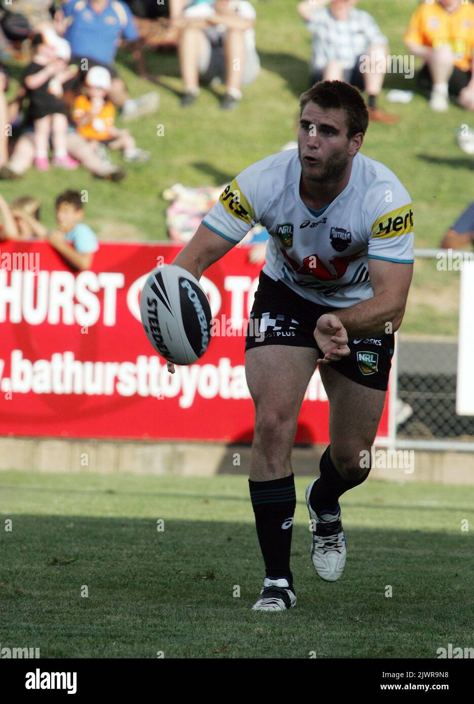 Ryan Simpkins in action during the NRL pre-season match between Penrith ...