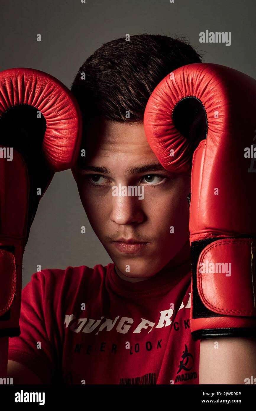 Male boxer red hi-res stock photography and images - Alamy