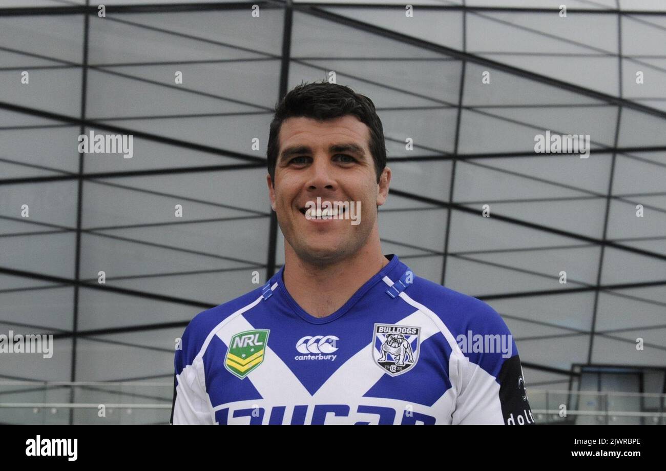 Canterbury-Bankstown Bulldogs captain Michael Ennis poses for a ...
