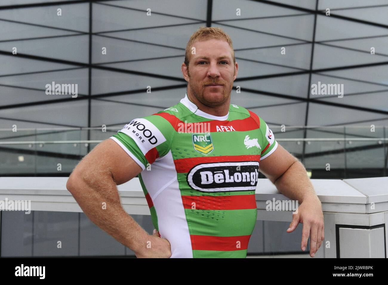 South Sydney Rabbitohs player Michael Croker poses for a photograph at ...
