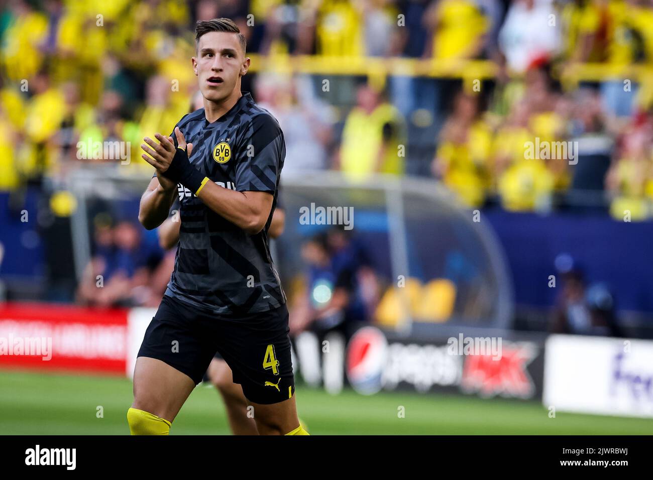 DORTMUND, GERMANY - SEPTEMBER 6: Nico Schlotterbeck of Borussia ...