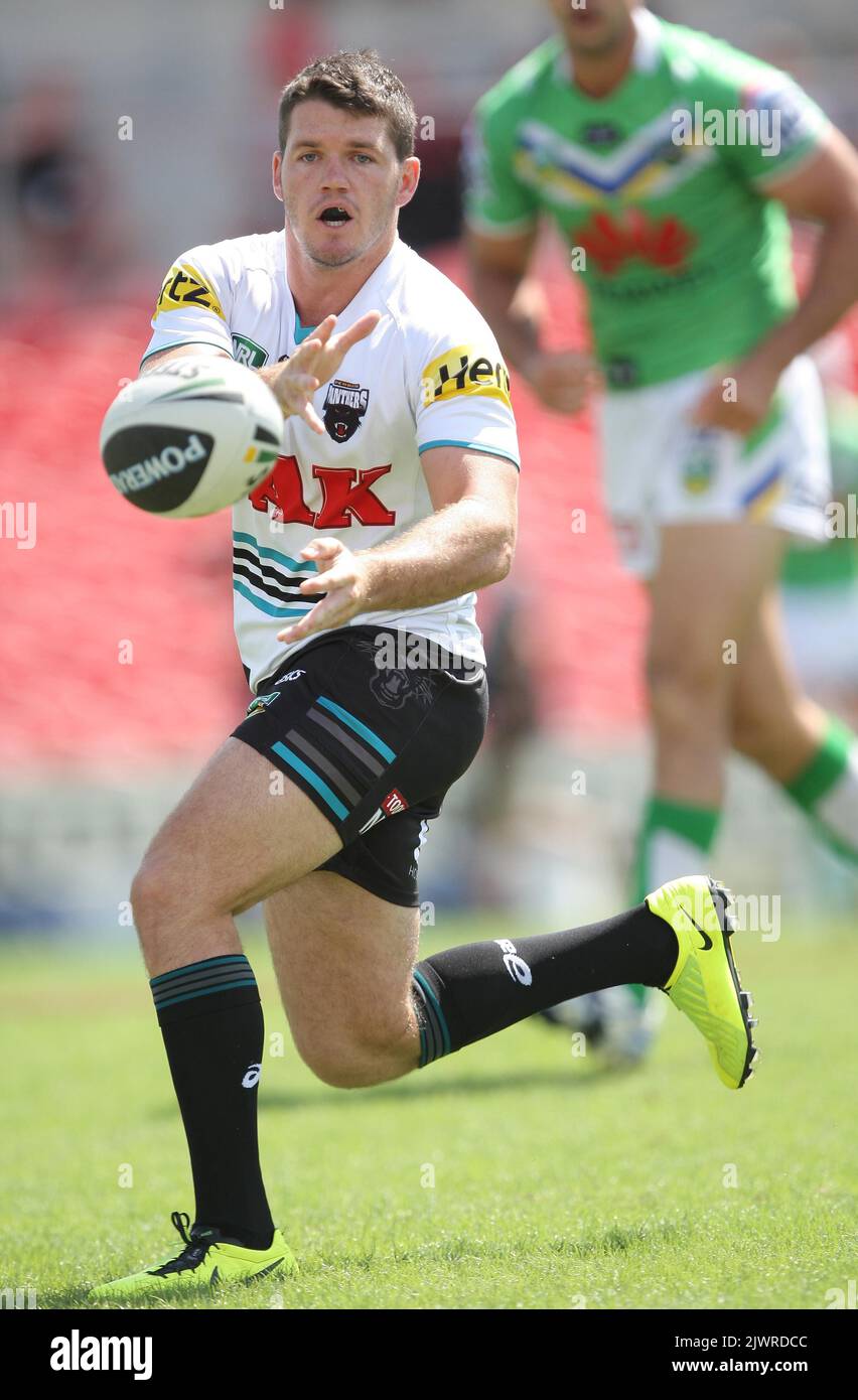 Lachlan Coote in action during the NRL Round 1 match between Penrith ...