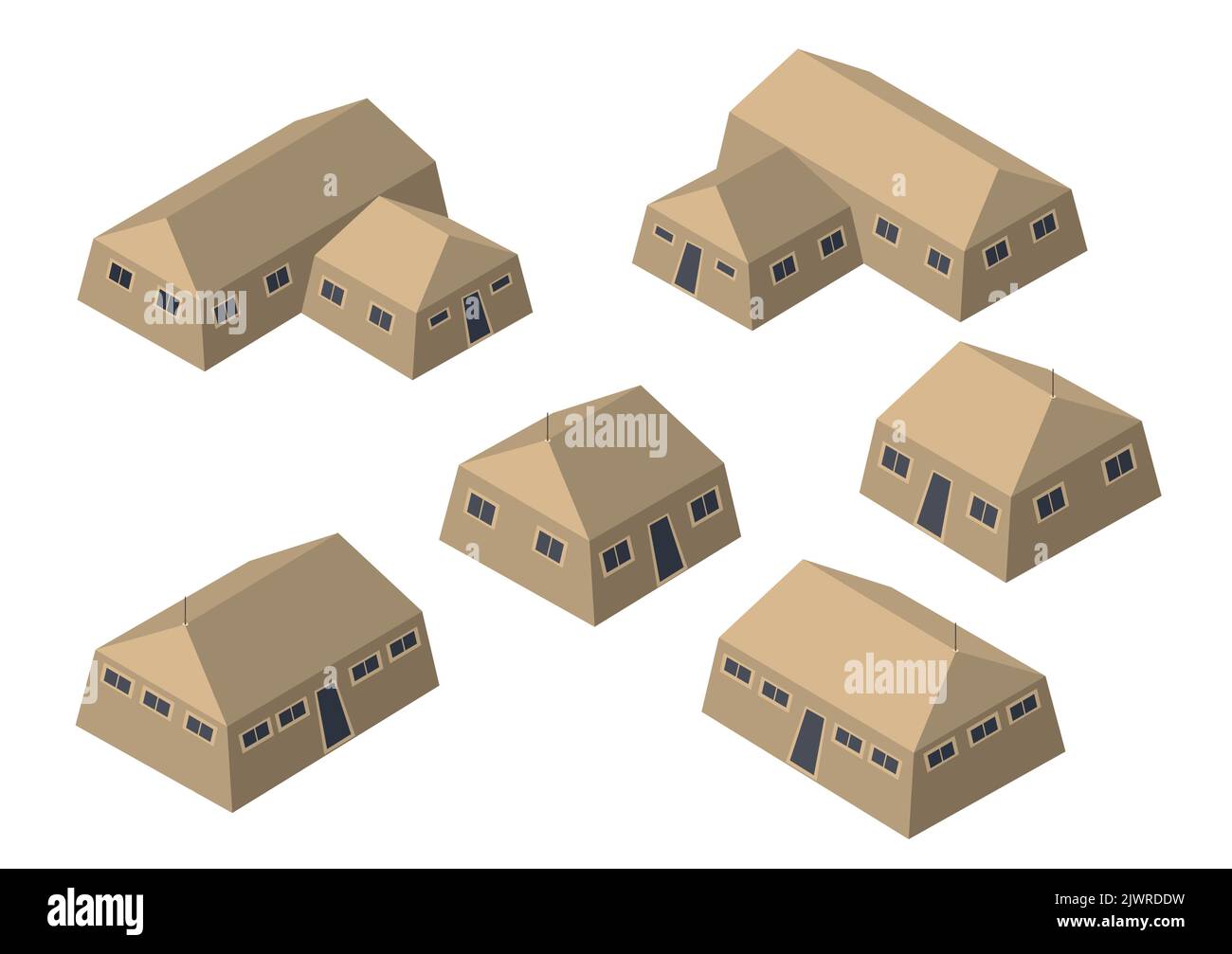 Set of army armed troop isometric armed military transport objects ...