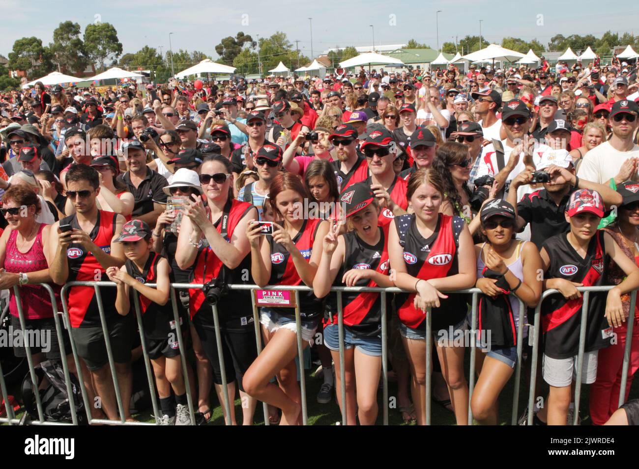 Crowds at the Essendon football club annual family day on Monday, March ...