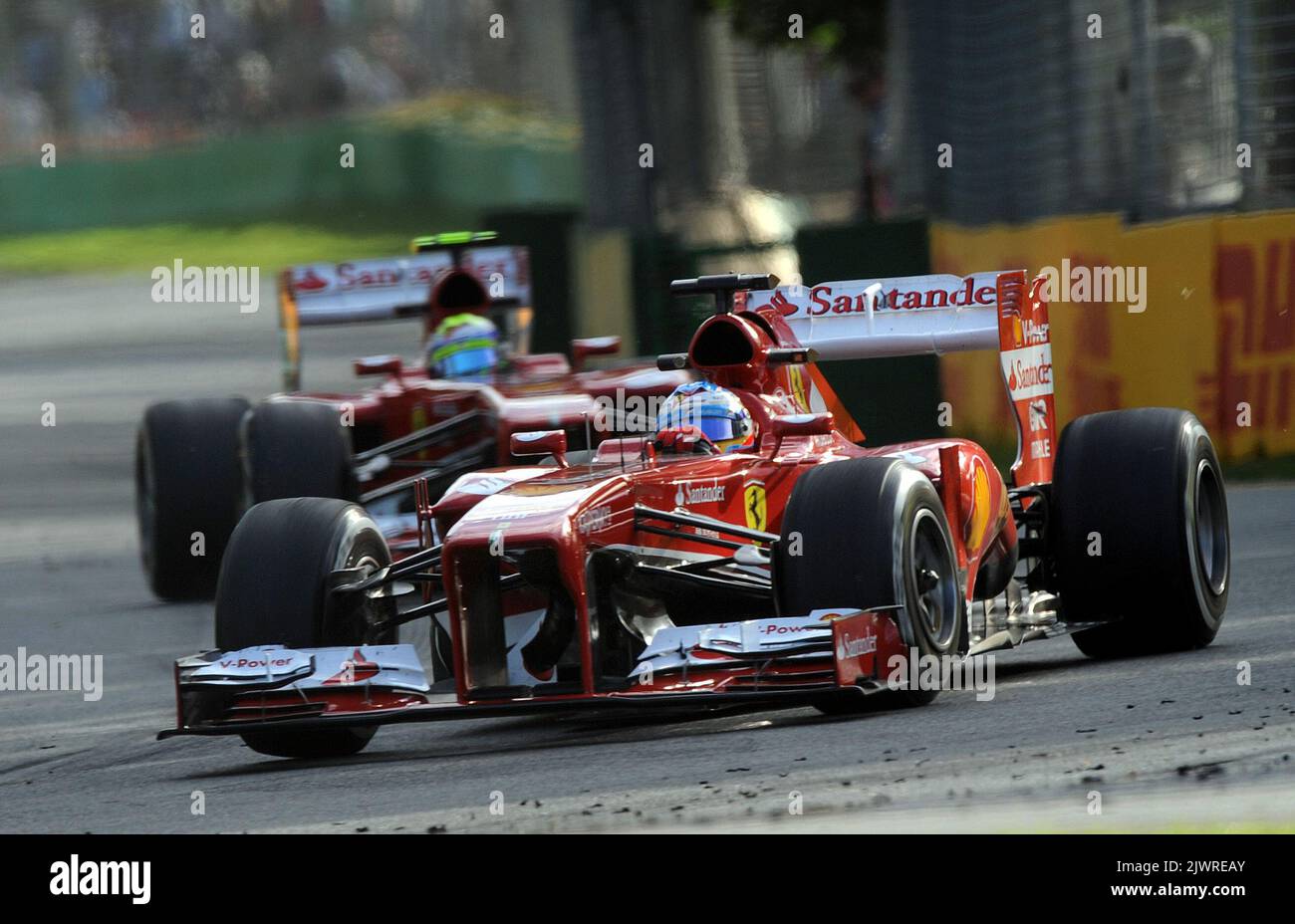 Spanish F1 driver Fernando Alonso, during the second practice session ...