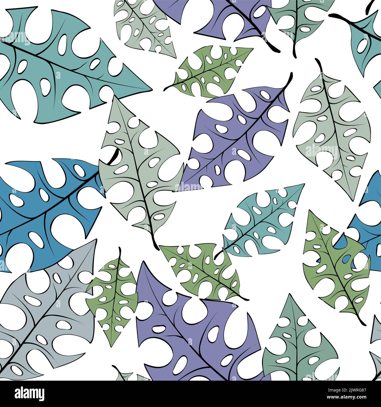 Green leaf pattern texture abstract background. Green tropical leaves ...