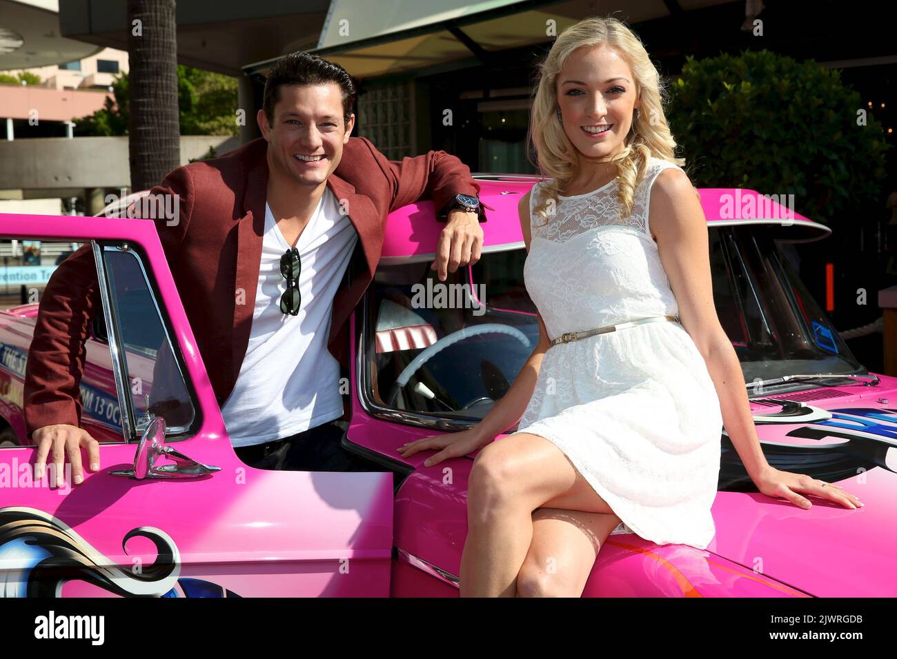 Actors Rob Mills and Gretel Scarlett are pictured at the 'Grease': The ...