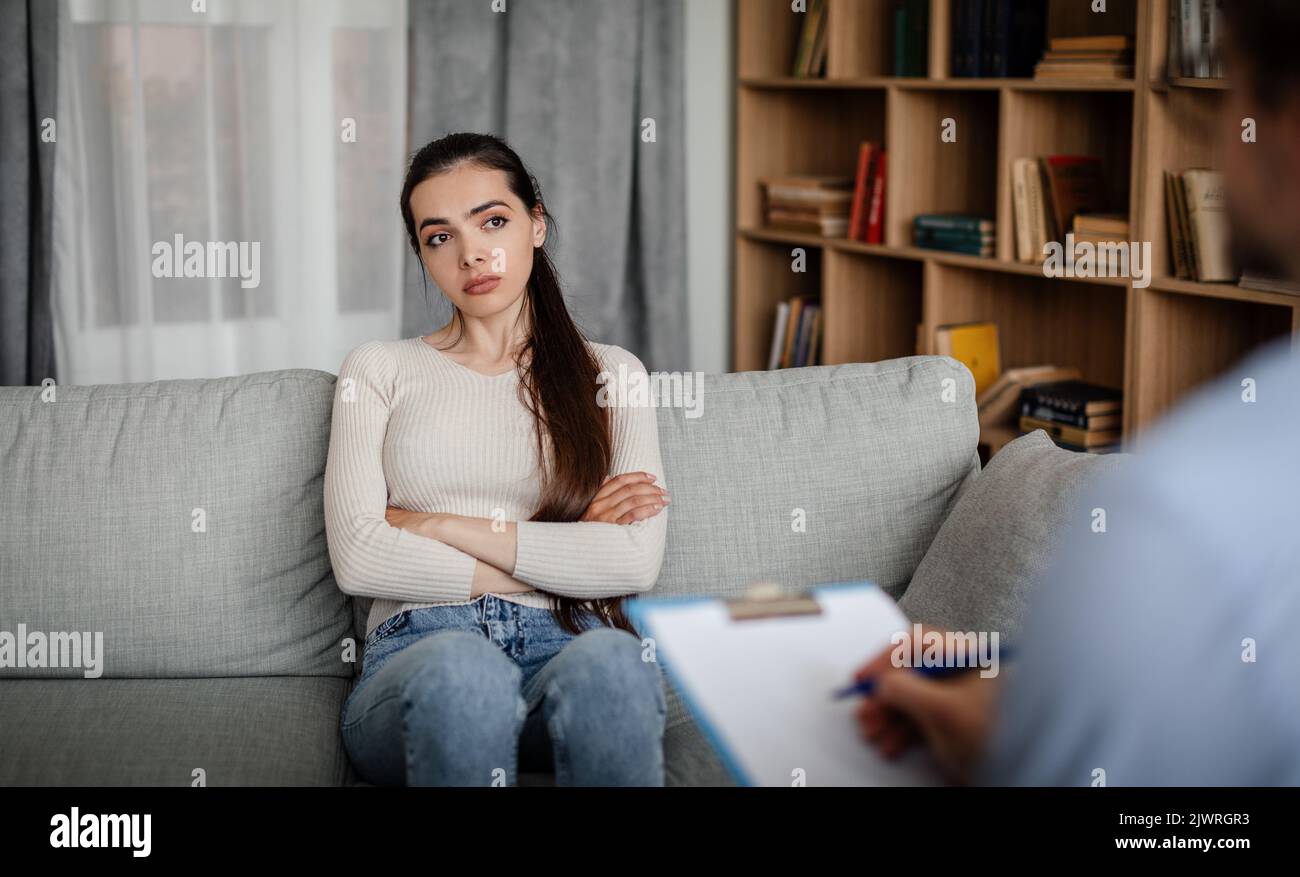 Doctor sad woman patient hi-res stock photography and images - Alamy