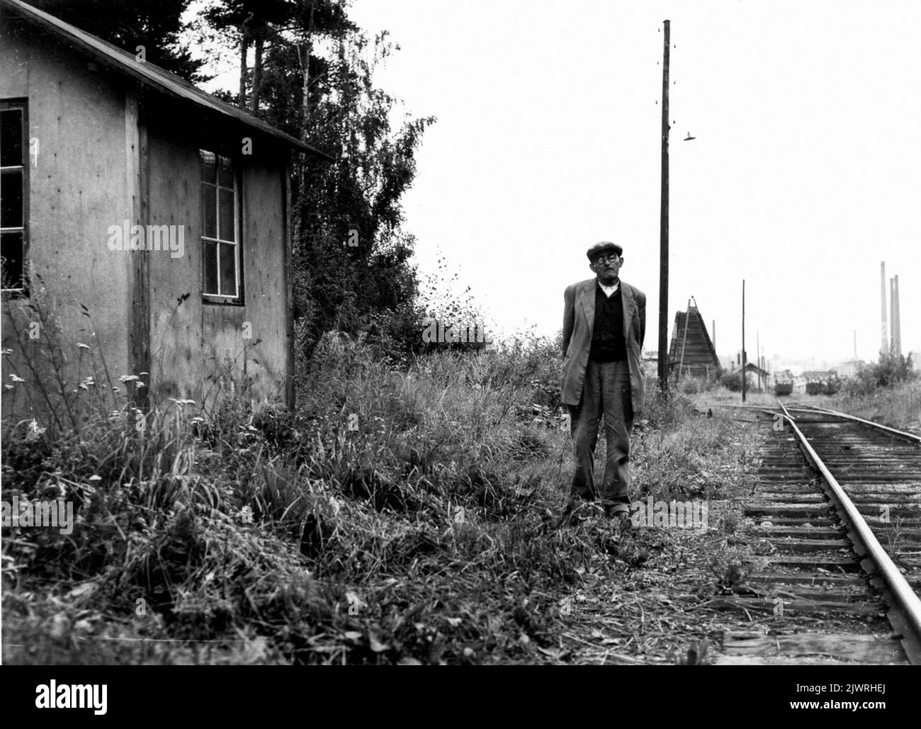 Port guard August Persson. Photo in August 1960. Portvakt August ...