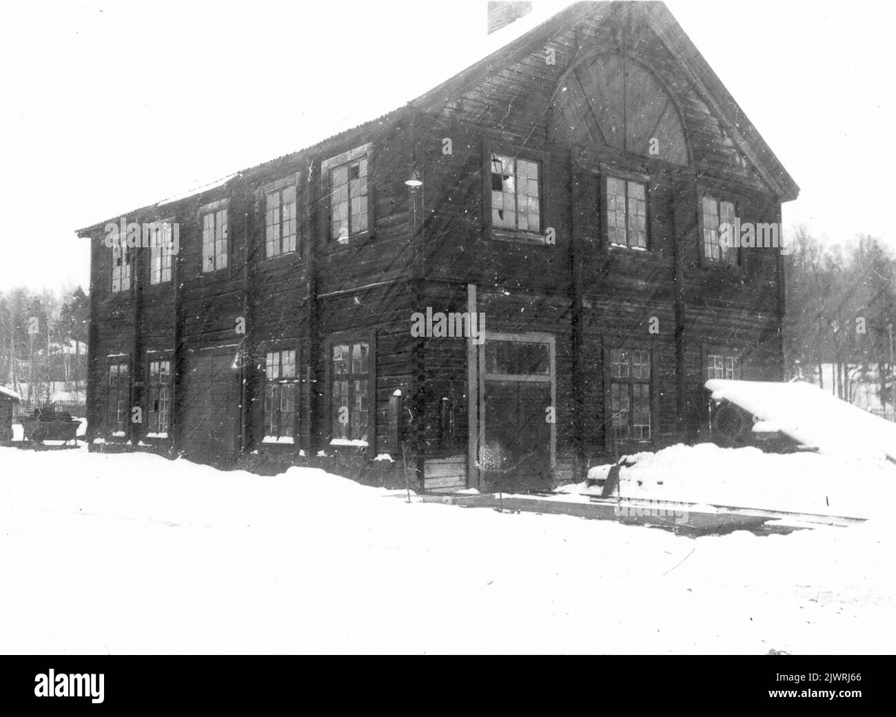 Sheet metal workshop and steam pan building. Plåtslageriverkstad och ...