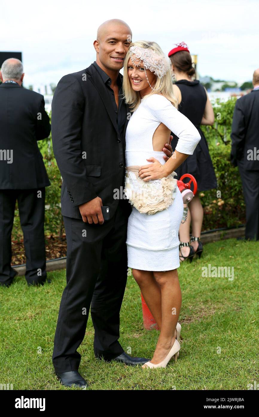 Fashion Designer Amy Taylor and Boxer Junior Talipeau at the Golden ...