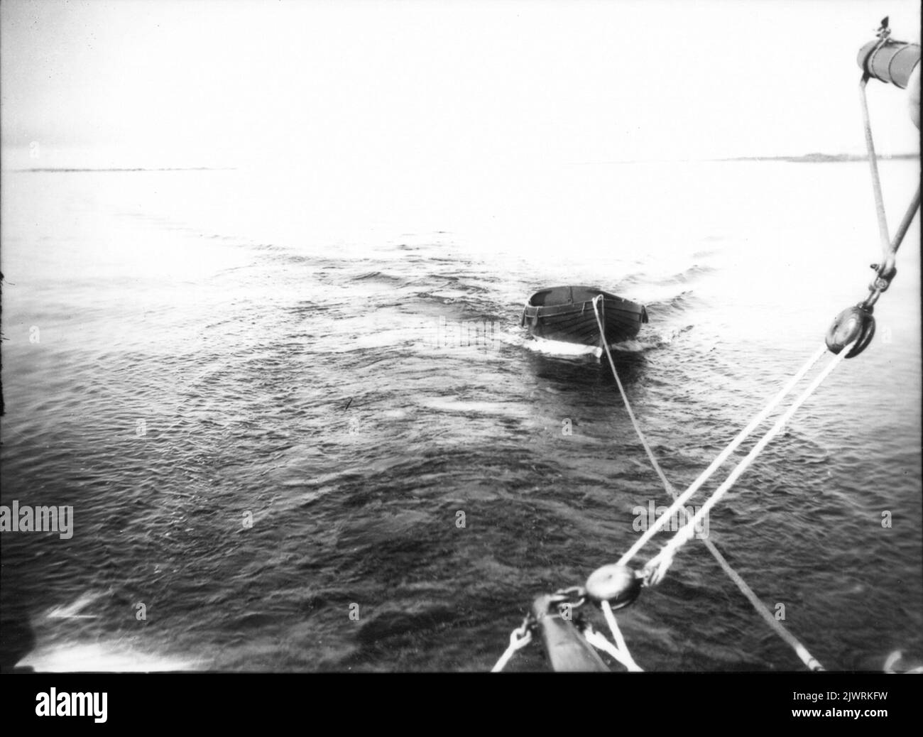 Dinghy on trailer. Jolle på släp Stock Photo - Alamy
