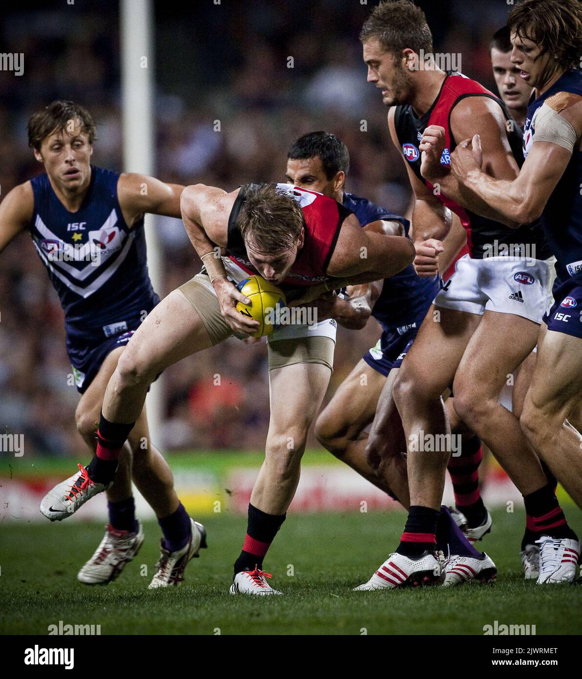Brendon Goddard of Essendon in action during the round three AFL match ...