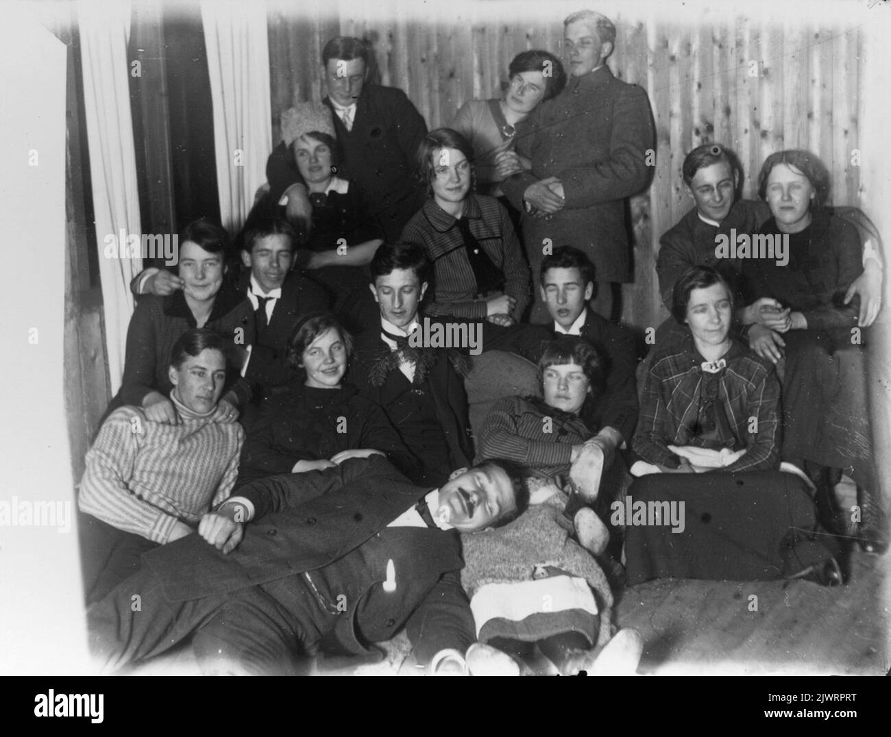 Sitting in the front row: Unknown, Hilda Styf, Sam Svensson, Sigge ...