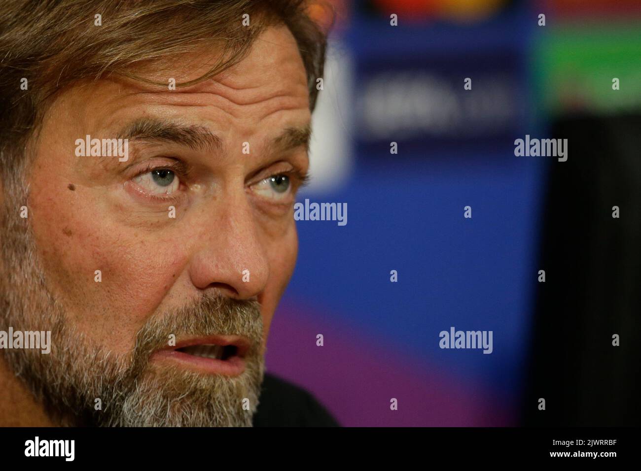 Liverpool's German coach Jurgen Klopp During press conference Liverpool ...