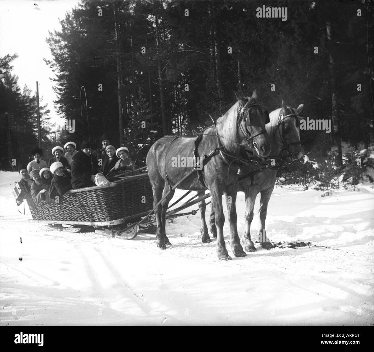 Exit by horse and sled from Hemling gate. The sled was called "coal ...