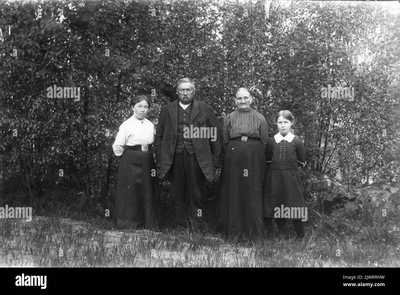 From left: Emma Östberg, born 1883, her father Gustav, born 1846, her ...