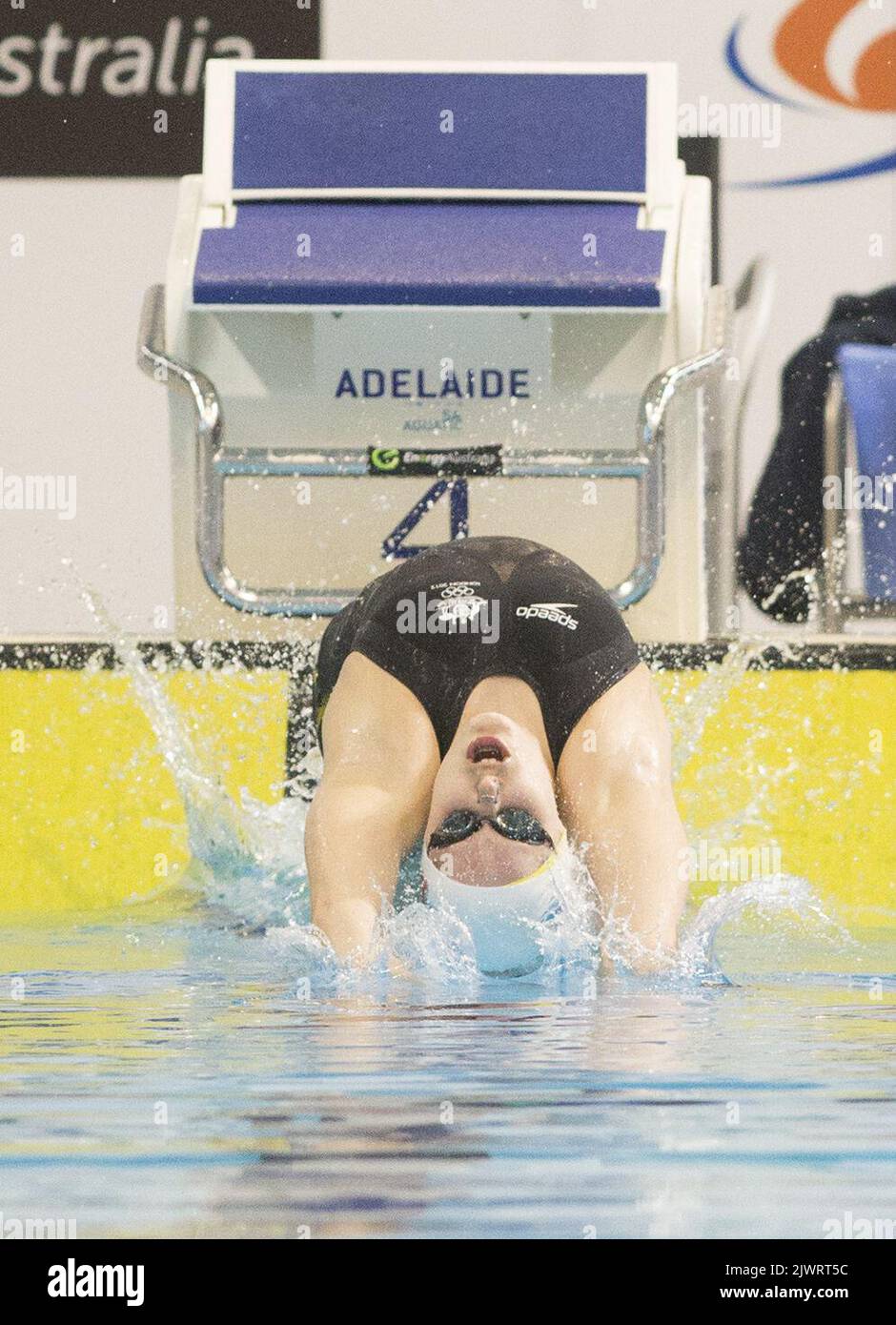 Belinda Hocking competes in the Women's 100m Backstroke on Day 2 of the ...