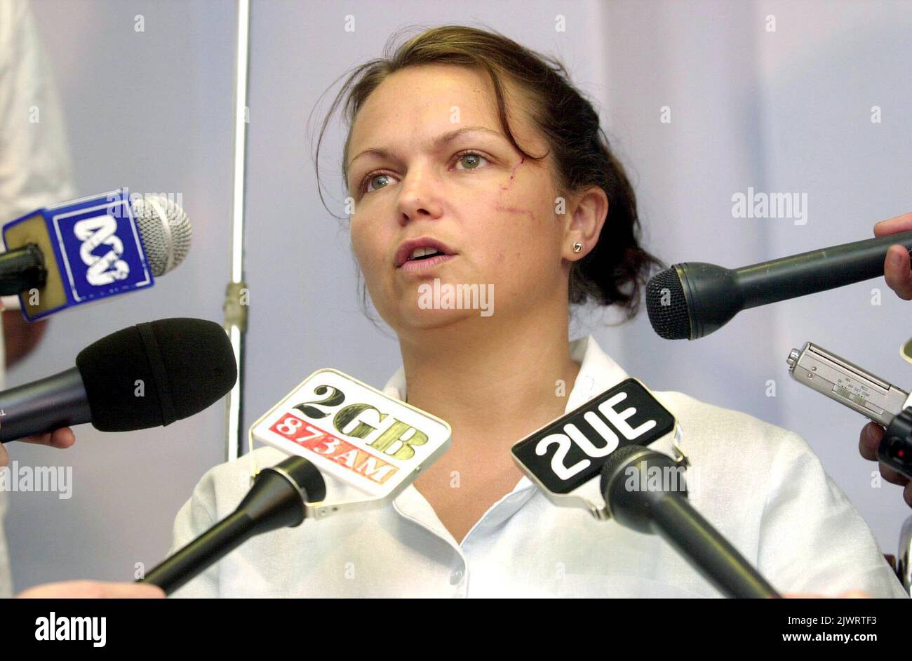 PA PHOTOS/AAP - UK USE ONLY: Angela Graham aged 28, from Melbourne at a ...