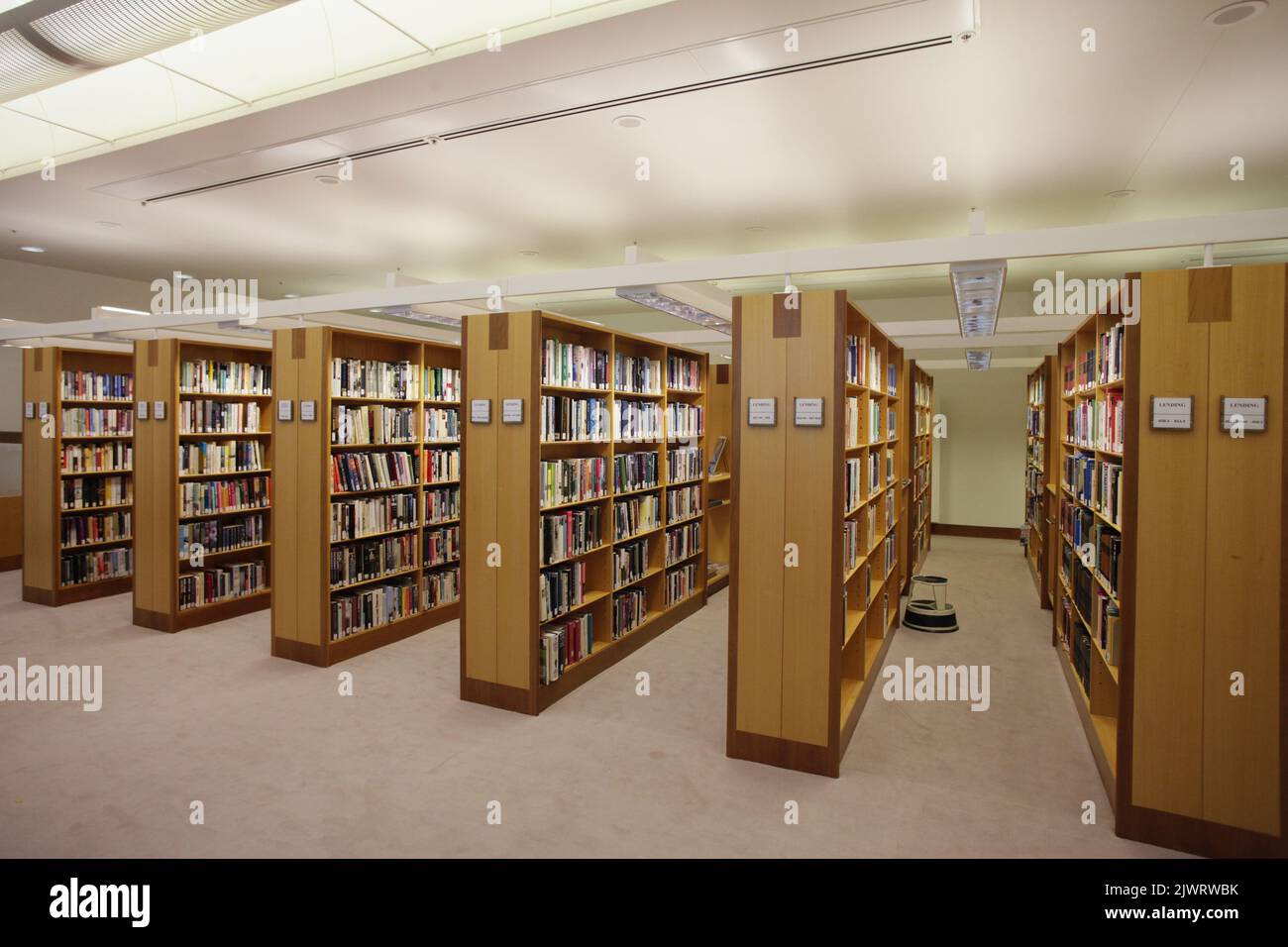 View of the Parliamentary Library at Parliament House in Canberra ...