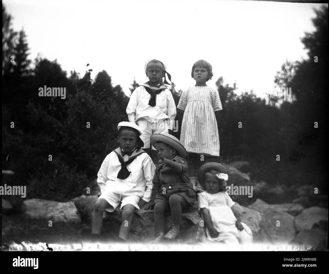 Ingrid Brundin standing to the right, other children unknown. Ingrid ...