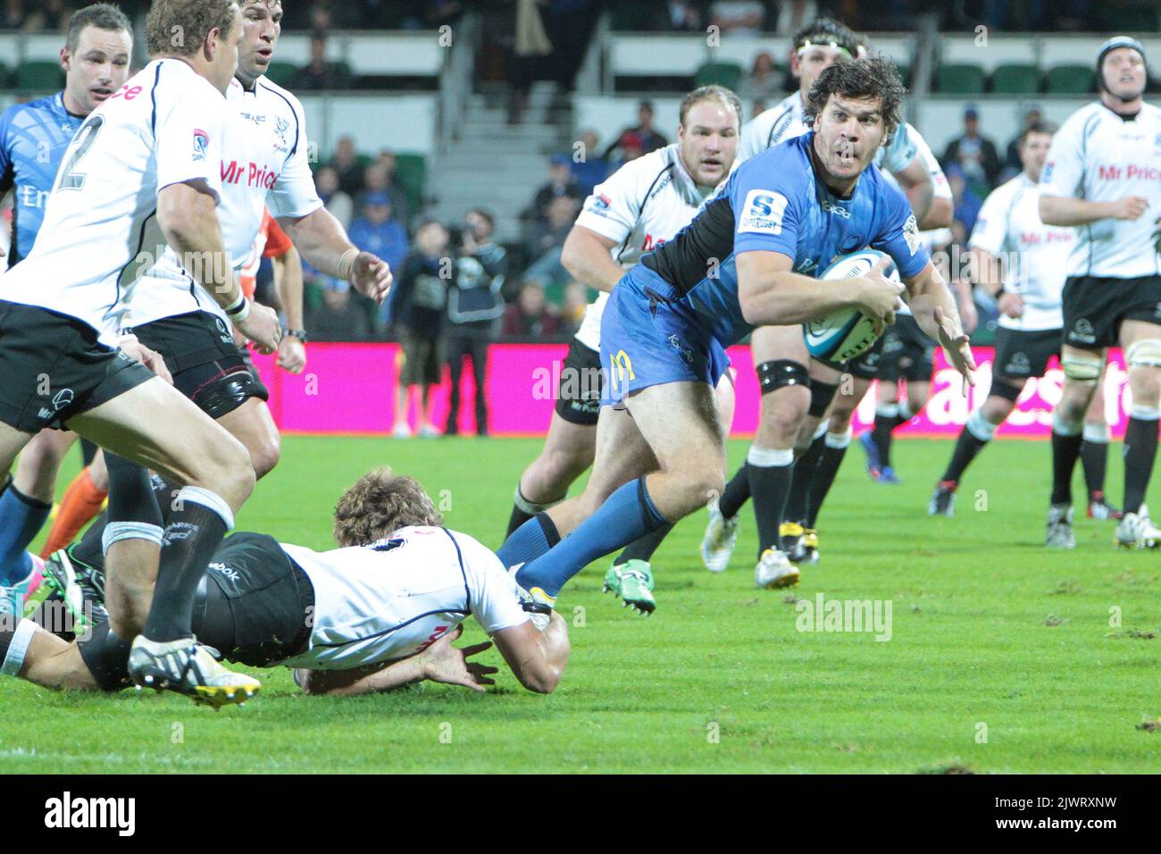 Force 3 Kieran Longbottom in action during the Super Rugby match ...