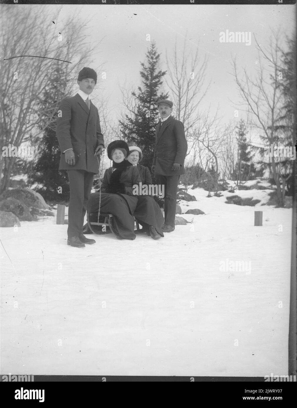 David and Elna Brundin on the Kälktur with Elna's sister Gertrud and ...