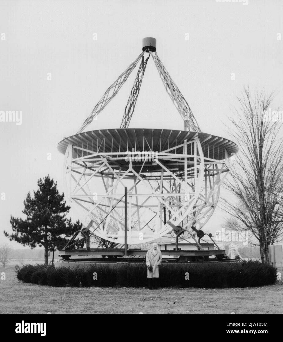 PA PHOTOS/AAP - UK USE ONLY : Grote Reber standing next to the ...