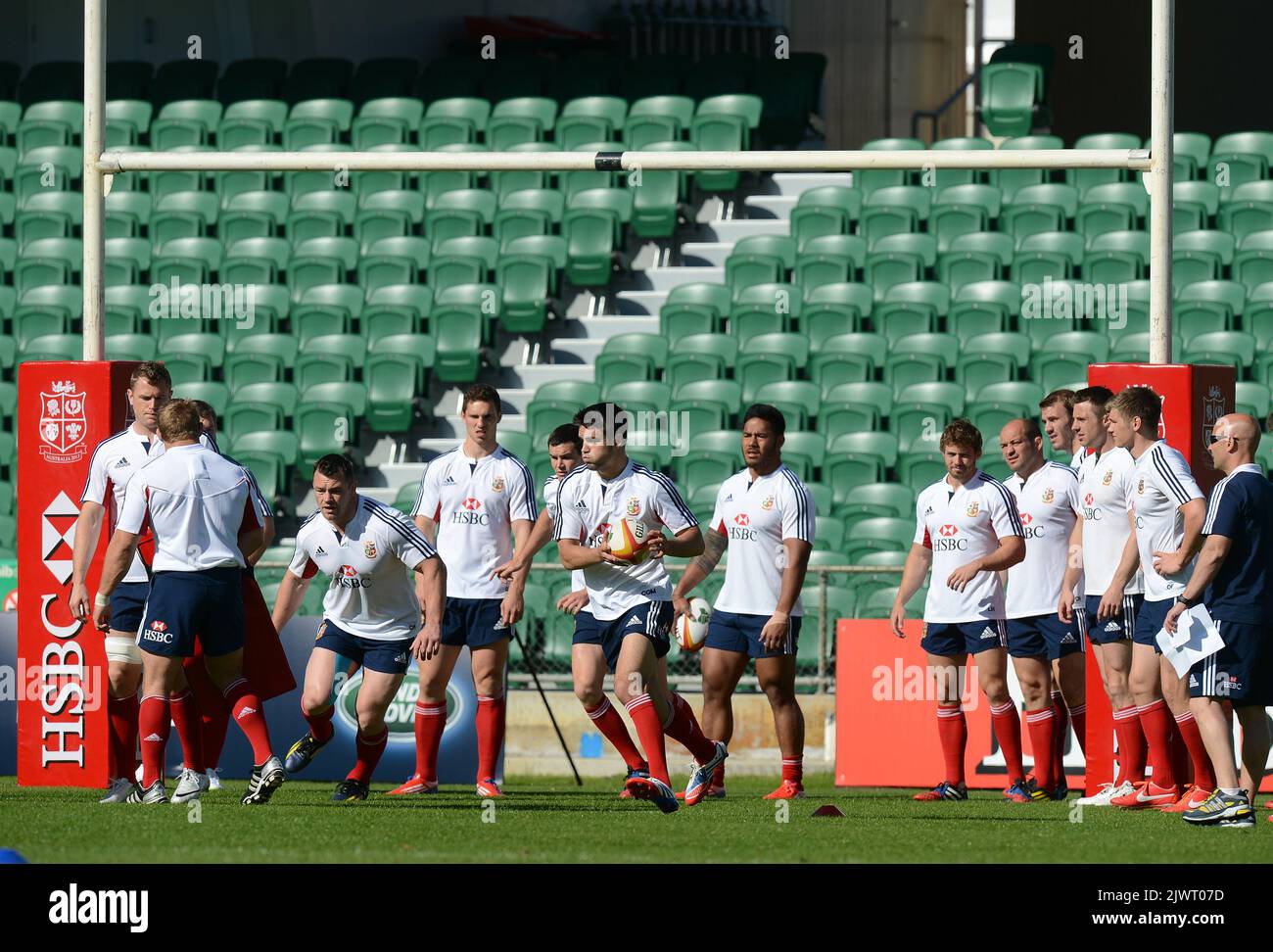 General view as the British and Irish Lions players train in the NIB ...