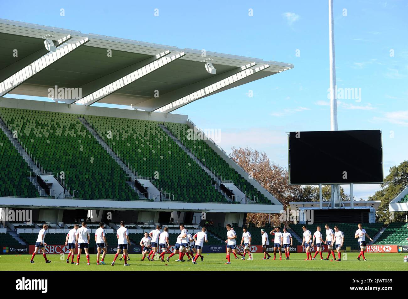 General view as the British and Irish Lions players train in the NIB ...