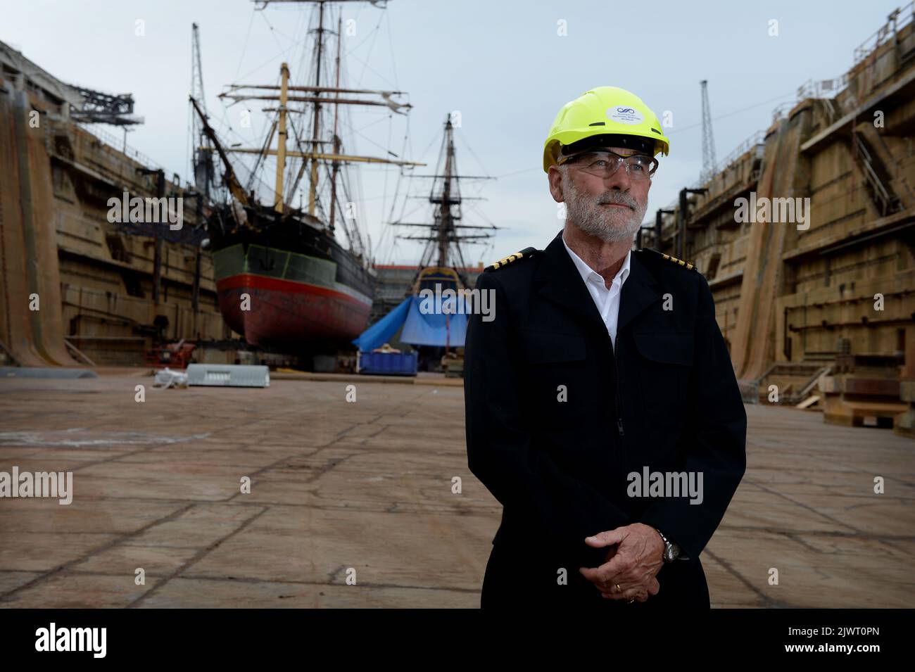 Captain John Dikkenberg pictured with iconic Australian tall ships ...