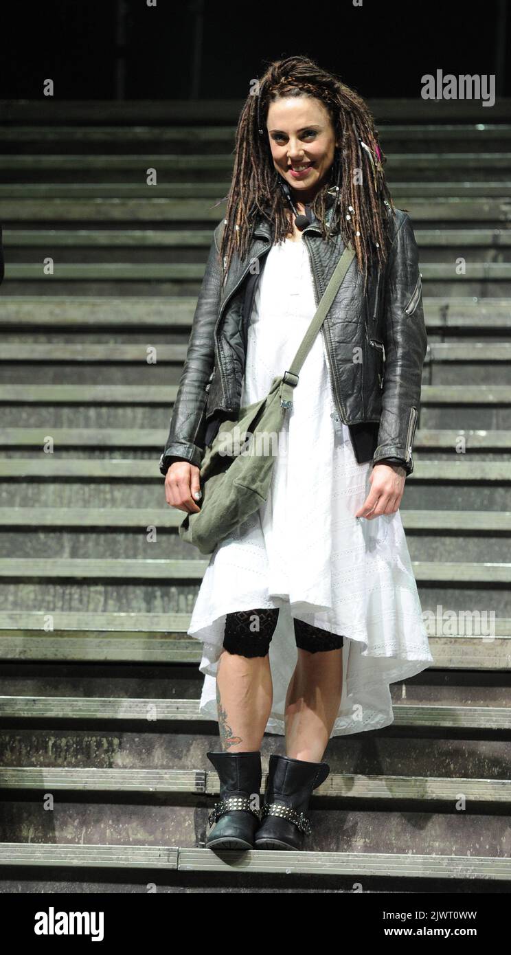 British performer Mel C on stage for a dress rehearsal of Jesus Christ ...
