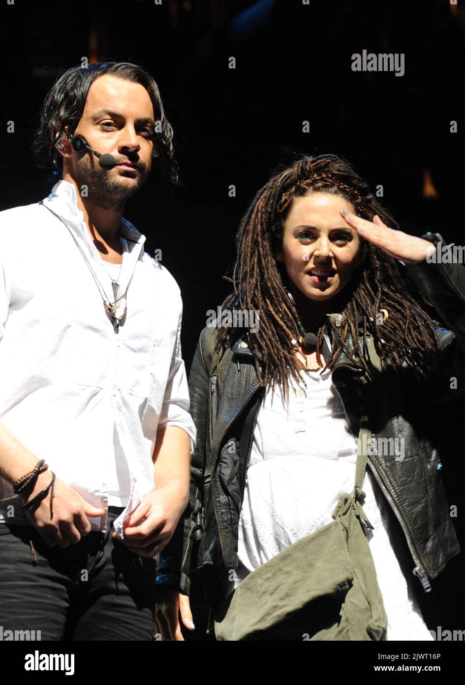 Ben Forster and Melanie C on stage for a dress rehearsal of Jesus ...