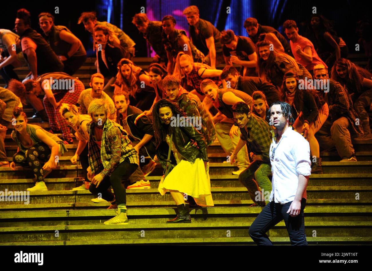 Ben Forster and Melanie C on stage for a dress rehearsal of Jesus ...