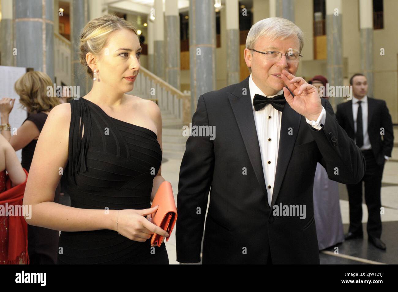 Kevin Rudd and his daughter Jessica arrive for the Midwinter Ball at ...