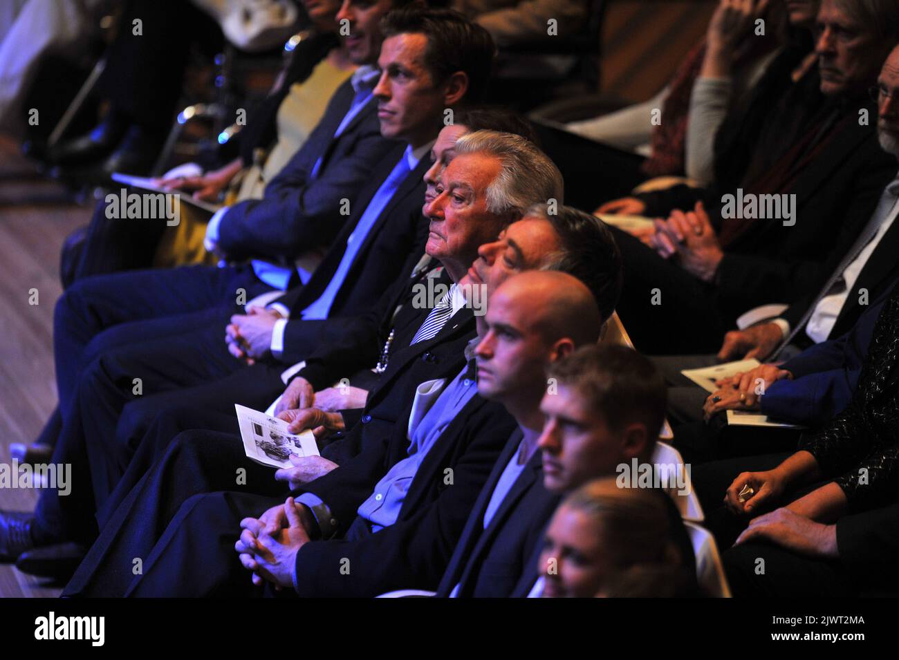 Former Prime Minister Bob Hawke at the memorial service for Hazel Hawke ...