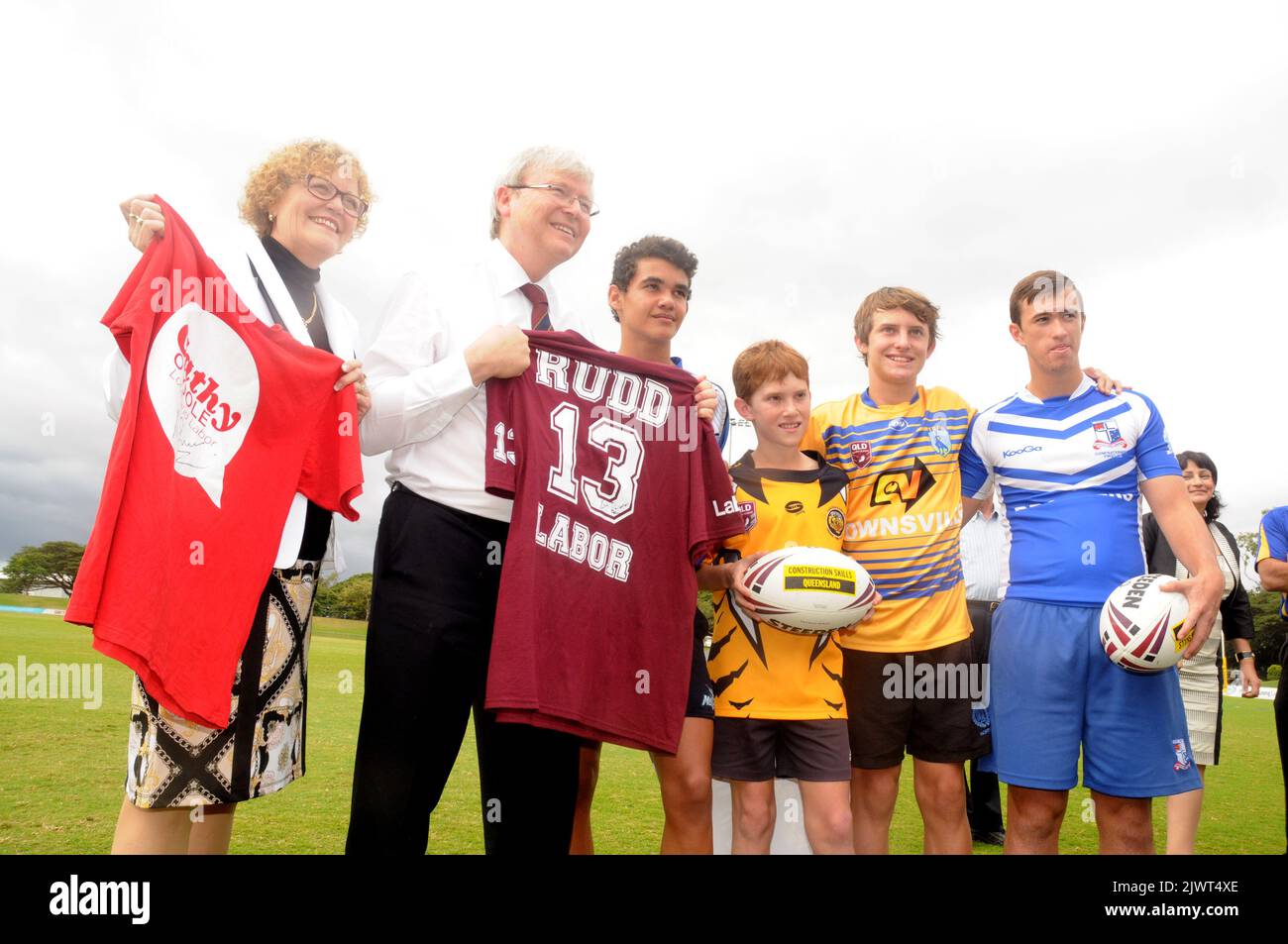 Prime Minister Kevin Rudd - At Tony Ireland Stadium in Townsville with ...