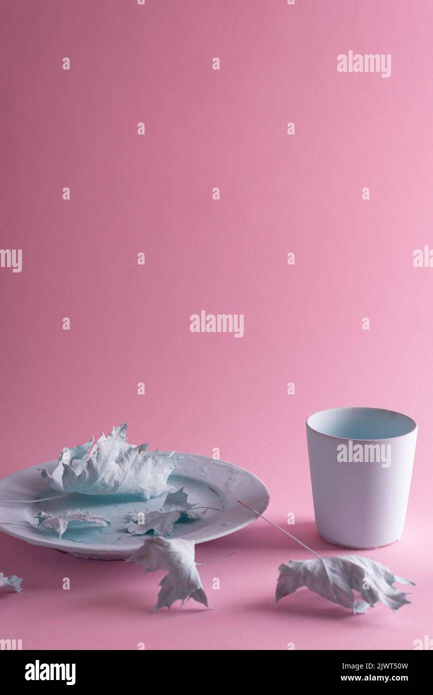 autumn blue still life minimalism surreal composition Stock Photo - Alamy