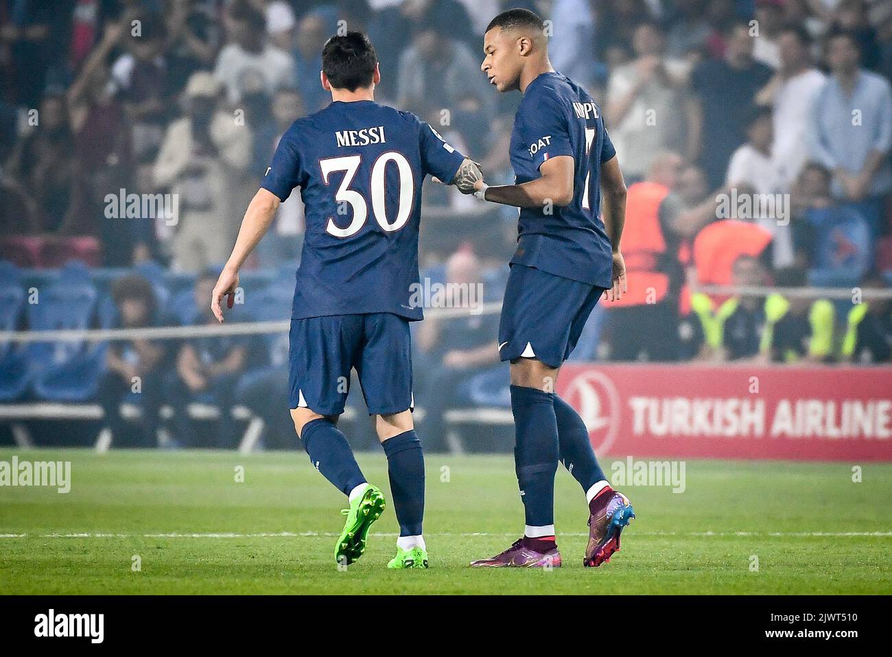 Paris, France. 06th Sep, 2022. Kylian MBAPPE of PSG celebrate his goal ...