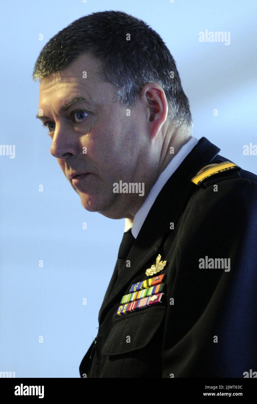 Chief of Navy, Vice Admiral Raymond James "Ray" Griggs speaks at the ...