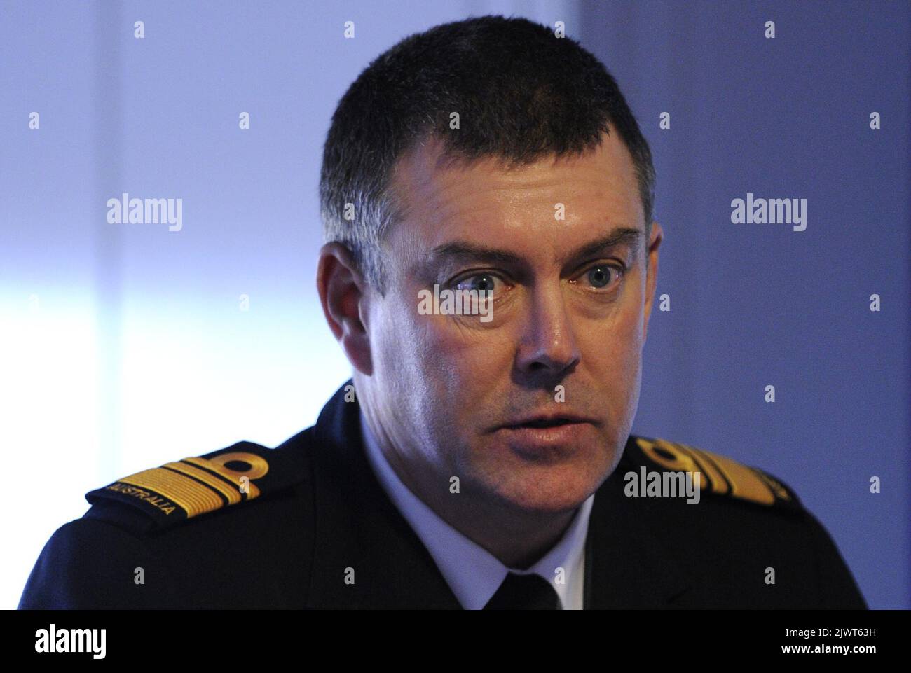 Chief of Navy, Vice Admiral Raymond James "Ray" Griggs speaks at the ...