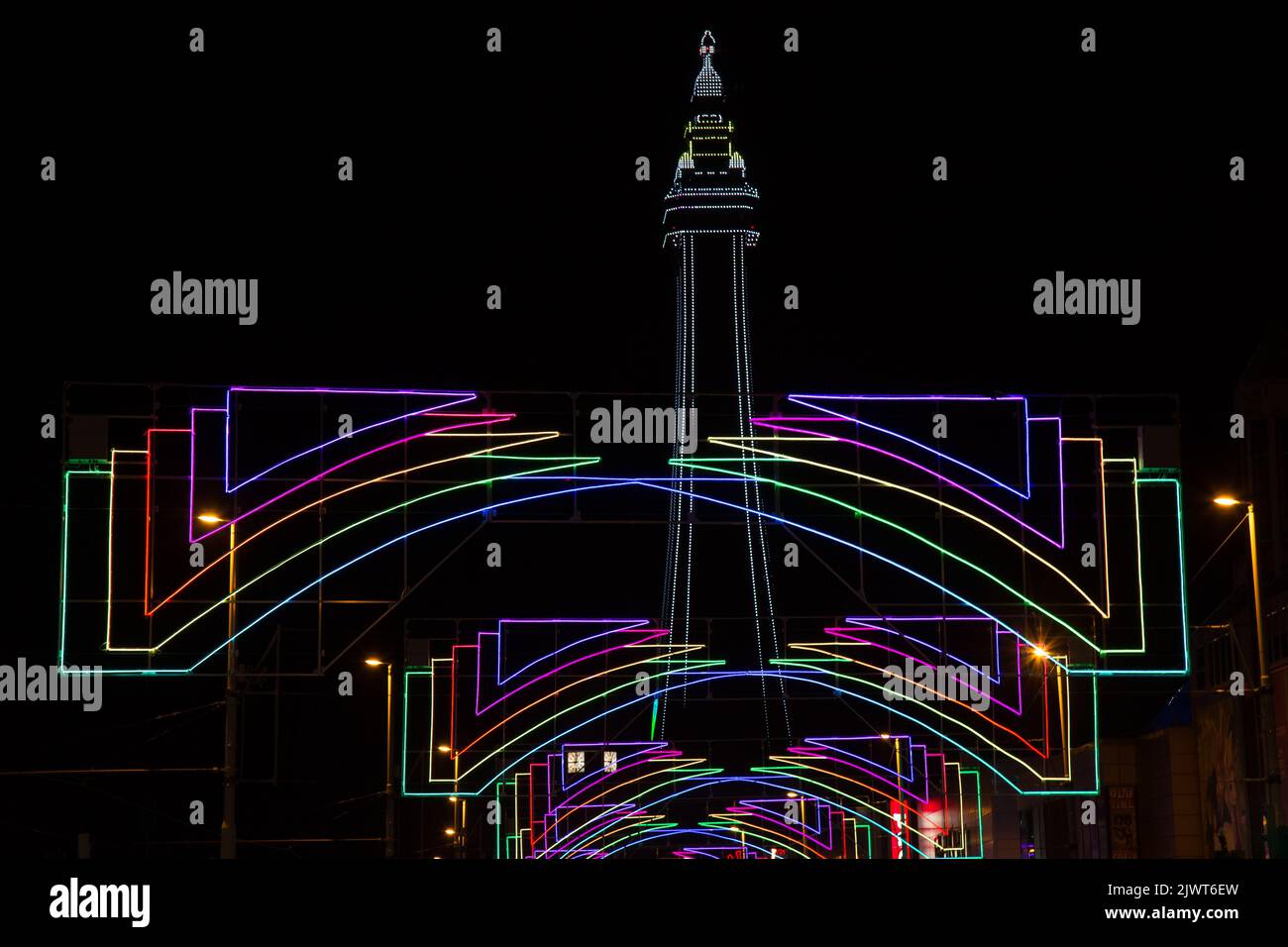 Blackpool Illuminations promenade seafront England Stock Photo - Alamy