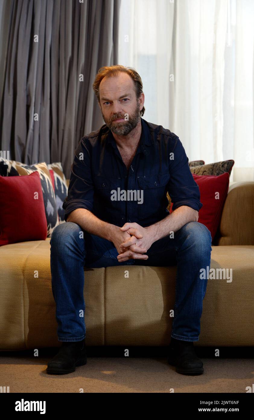 Actor Hugo Weaving poses for a photograph in Sydney, Wednesday, Aug. 7 ...